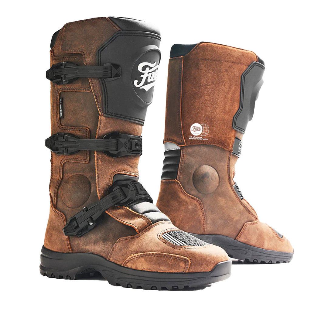 Fuel Rally Raid Boots Brown | Fuel Motorcycles | The Biker Company